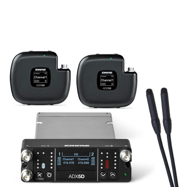 ADX5/ADX1M Two-Channel Axient Digital Wireless Kit w/ Cos-11D | Gotham ...